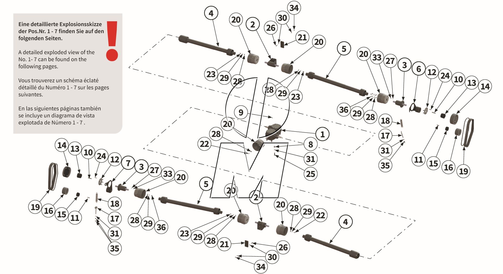 Exploded view 10: Drive and gear box (P_PROF_ET_25_WEL) | MU-PRO/F ...